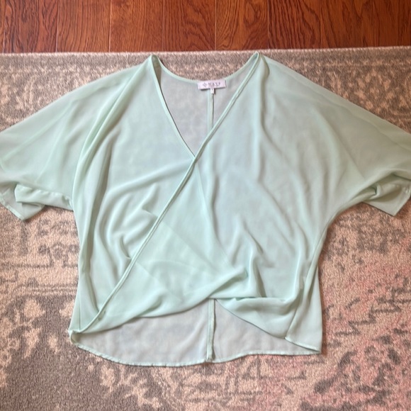 Wayf | Tops | Wayf Mint Green Wrap Blouse | Poshmark